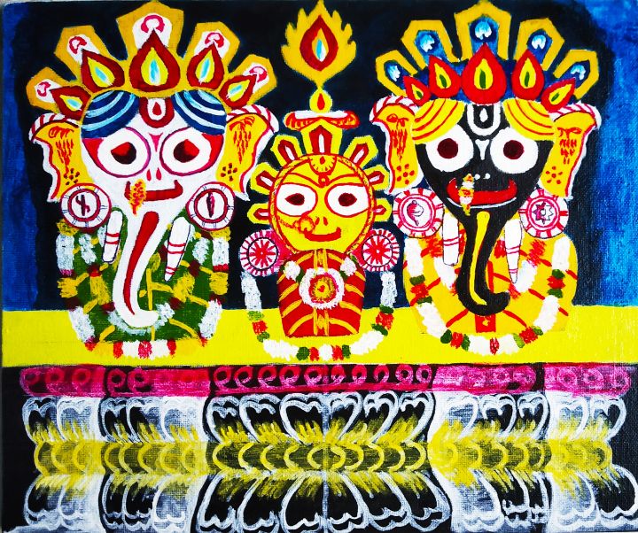 Gajanan Besha of Lord Jagannath - KISHORE BISHOI - Paintings & Prints ...