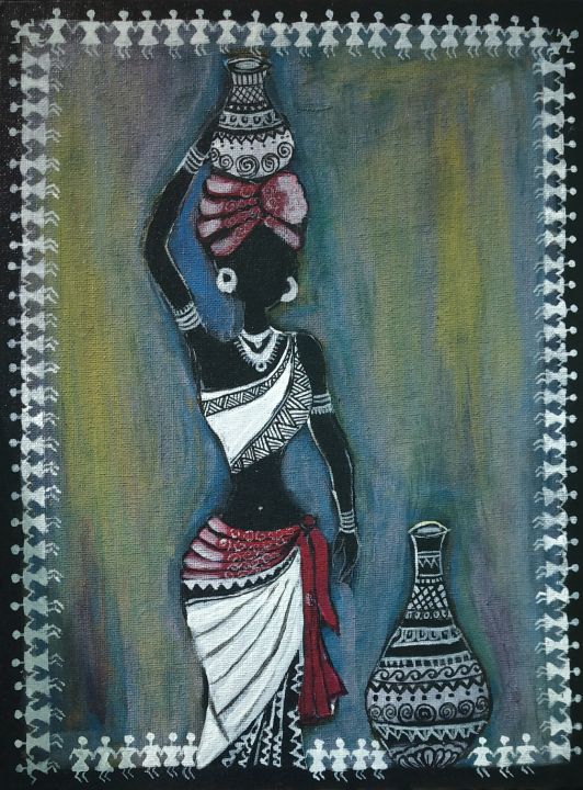The African Beauty - KISHORE BISHOI - Paintings & Prints, Ethnic ...