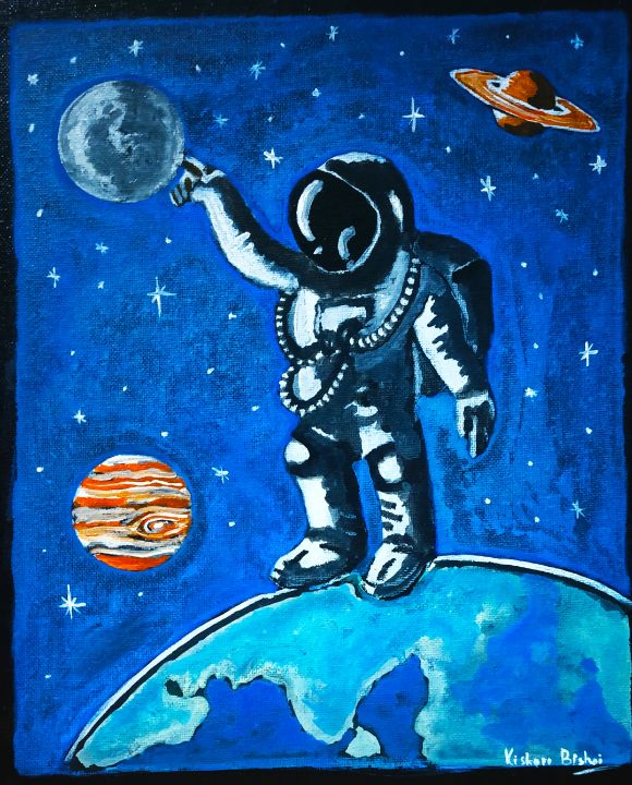 The Moon - KISHORE BISHOI - Paintings & Prints, Ethnic, Cultural ...