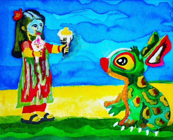 Unspoken Compassion - BHABYA & BHASWATI - Paintings & Prints, Ethnic ...