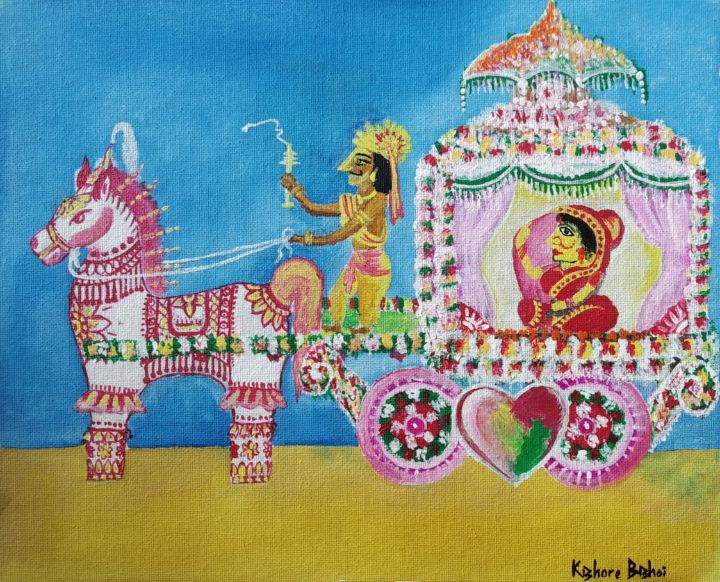 Suna Kania-The Golden Bride - KISHORE BISHOI - Paintings & Prints ...