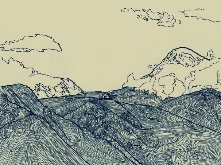 Kazbegi, Georgia - Georgian.Based - Drawings & Illustration, Landscapes ...