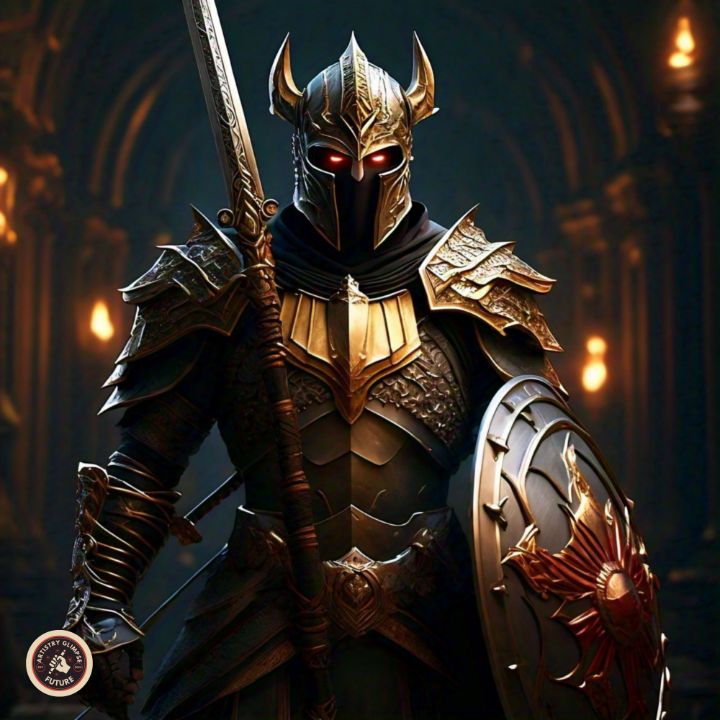 Gilded Guardian: The Sovereign Blade - The Artistry Glimpse - Digital ...