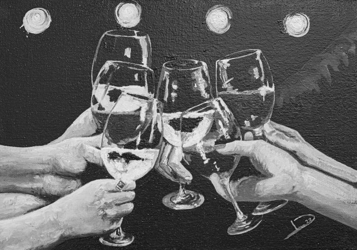 Cheers B&W - Stephen Norton's Gallery - Paintings & Prints, Food ...