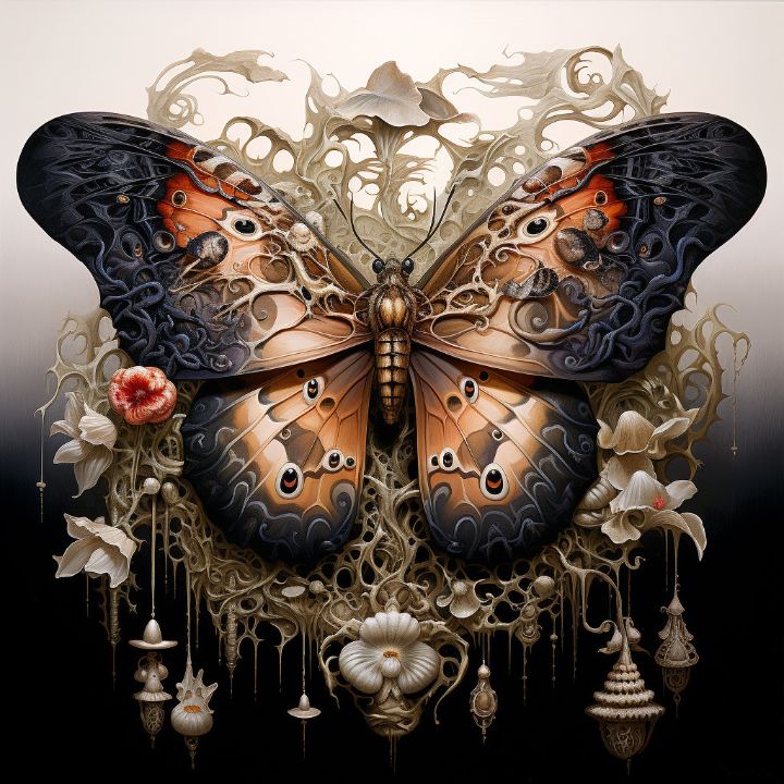 Dripping Butterfly Art - InkOnWood Co. - Digital Art & AI, Animals ...