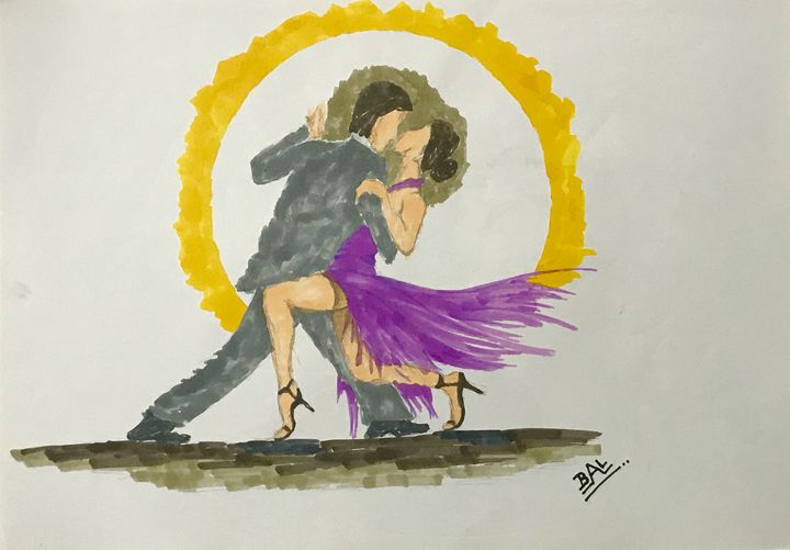 Salsa -2 - BAL - Drawings & Illustration, People & Figures, Dance - ArtPal