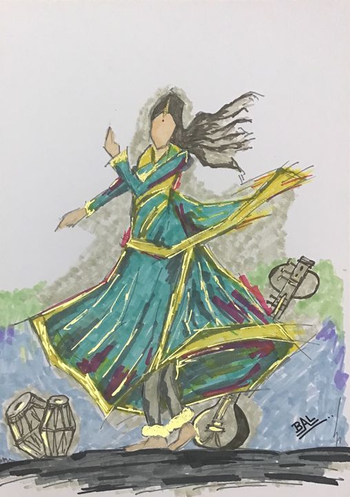 The Dancer - BAL - Drawings & Illustration, Ethnic, Cultural, & Tribal ...