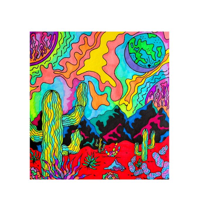 Trippy Desert - Art by Rory - Drawings & Illustration, Landscapes ...