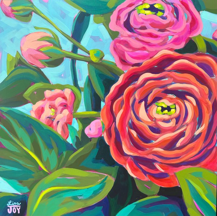 Ranunculus - Lisa Joy's Fancy Faces - Paintings & Prints, Flowers ...