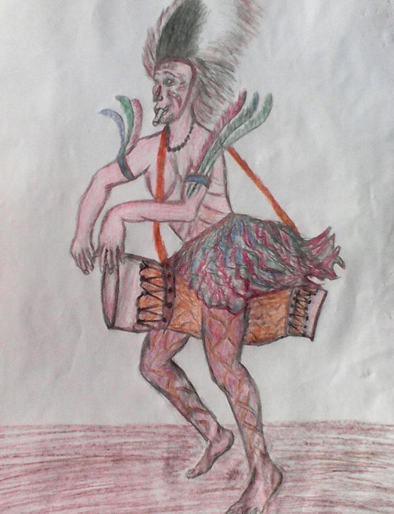 The Drummer - Ranchos creates - Drawings & Illustration, Ethnic ...