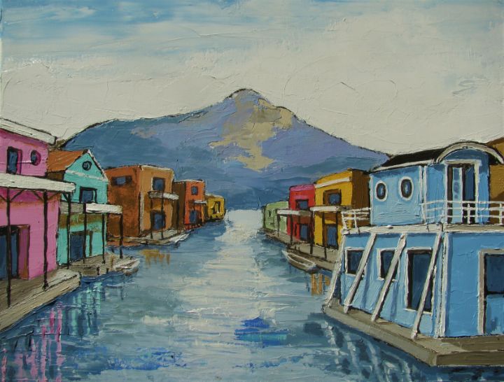 Houseboats in Sausalito - Patrick Bornemann - Paintings & Prints ...