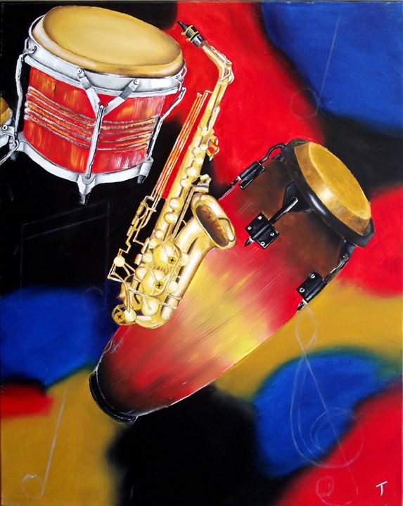 JAZZ CLUB 3 - MyMixedMedia - Paintings & Prints, Entertainment, Music ...
