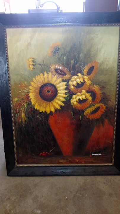 Sunflower Pot Leverage Liquidators Paintings Prints Flowers