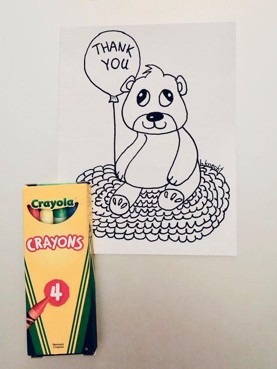6 Bear Thank You Cards and Crayons - hkOriginals - Drawings ...