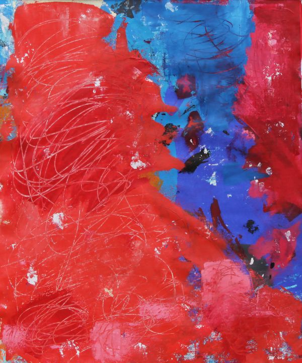 A Slash of Blue - Naomi Delott Artworks - Paintings & Prints, Abstract ...