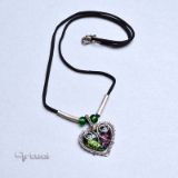 Heart pendant with dichroic glass - Aniko Hencz art - Jewelry, Pendants ...