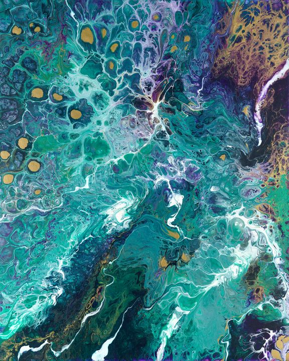 Peacock - Demon Baldwin - Paintings & Prints, Abstract, Movement - ArtPal