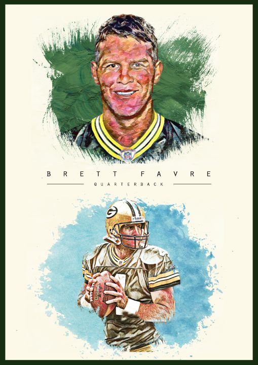 Brett Favre A3 Digital Painting - Dart Legacy Media - Digital Art & AI ...