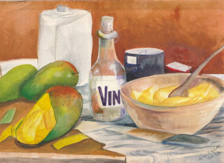 Mango chow - Keith w smith - Paintings & Prints, Food & Beverage, Fruit ...