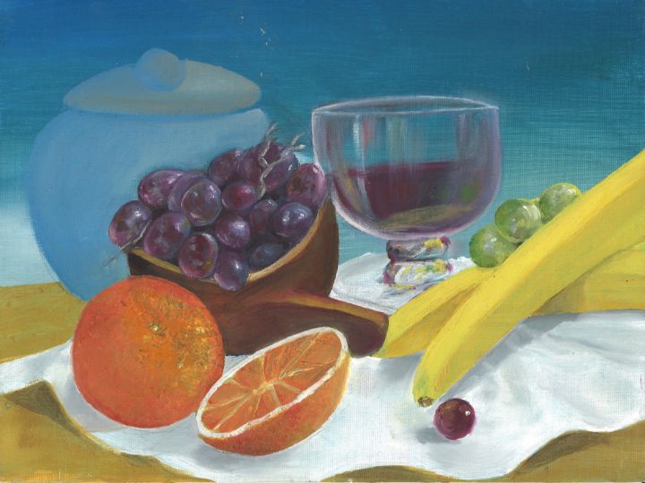 Fruits and wine - Keith w smith - Paintings & Prints, Food & Beverage ...