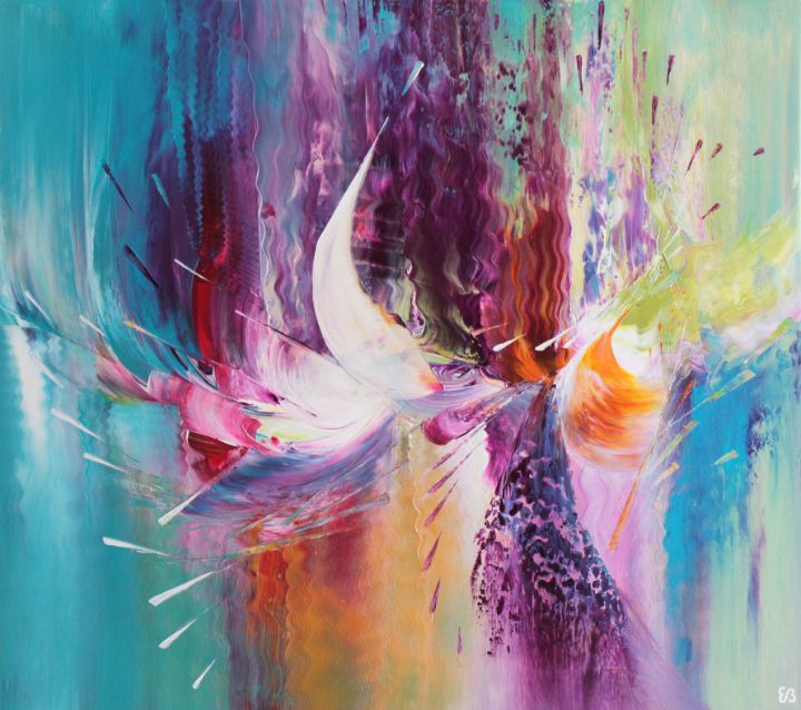 Sailing In The Open - Eliora Bousquet - Paintings & Prints, Abstract, Color - ArtPal