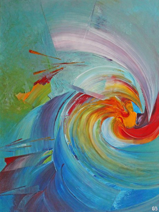 The ninth Wave - Eliora Bousquet - Paintings & Prints, Abstract, Color - ArtPal