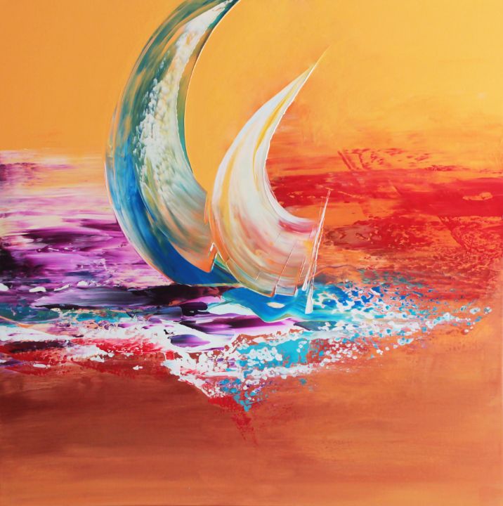 Tandem - Eliora Bousquet - Paintings & Prints, Abstract, Color - ArtPal