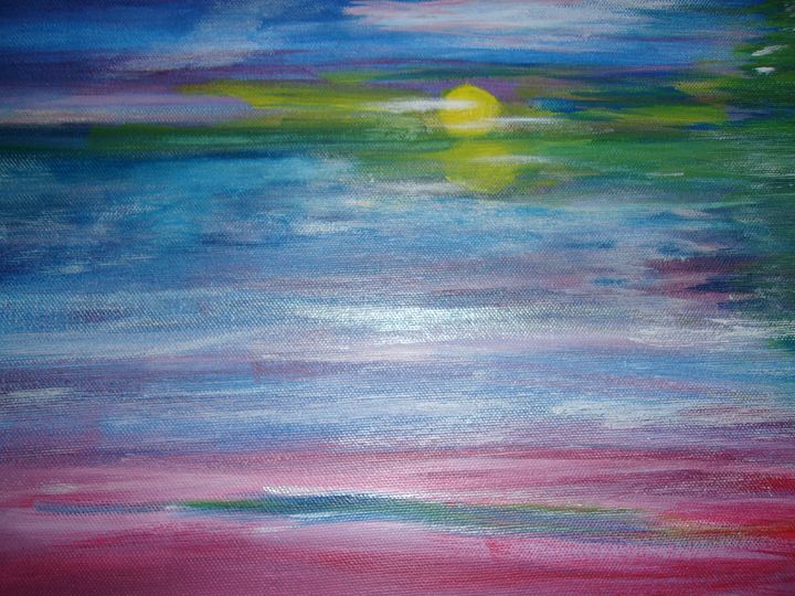 Abstract, Sunset over Lake Michigan - Unlimited-Paintings - Paintings ...