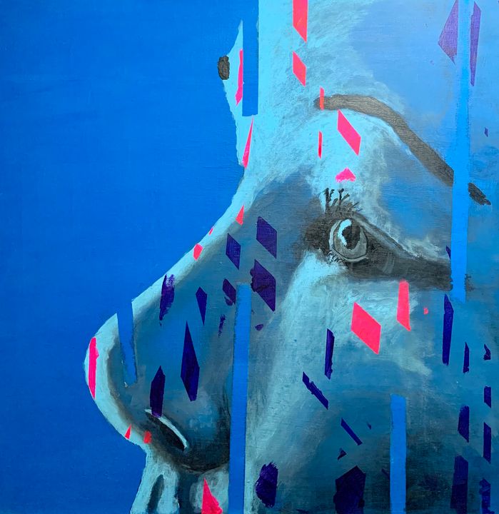 Desolate In Blue - Patrick Kearney - Paintings & Prints, People ...
