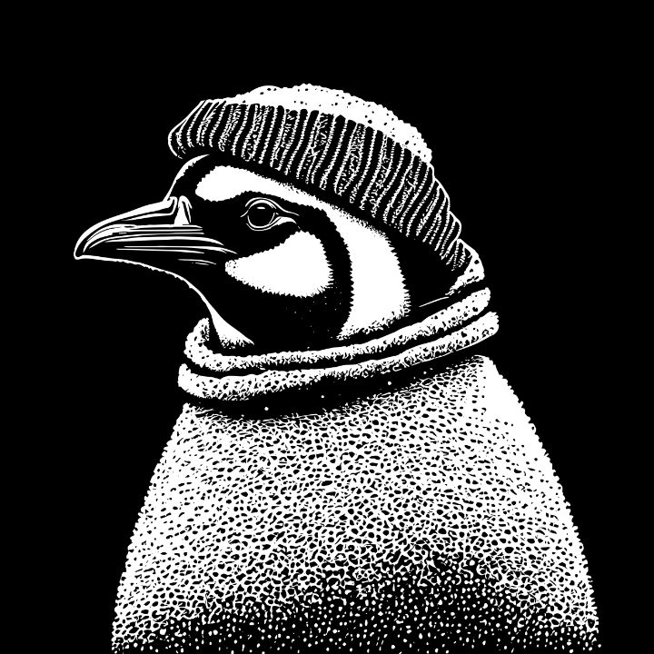 Minimalistic Penguin Profile - Pickmash - Digital Art & AI, Animals ...