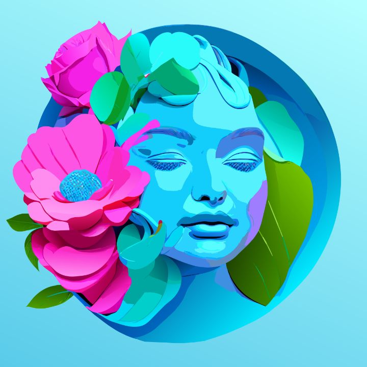 Ethereal Femininity Abstract Blossom - Pickmash - Digital Art & AI ...