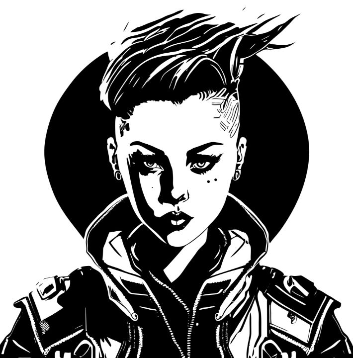 Futuristic Girl - Pickmash - Drawings & Illustration, People & Figures ...