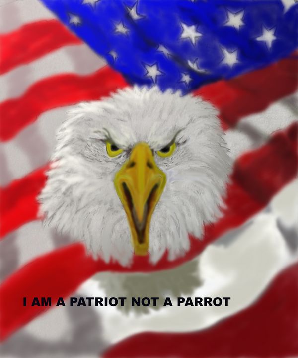 "Patriot Not Parrot" - Jewell Art Expressions - Paintings & Prints ...