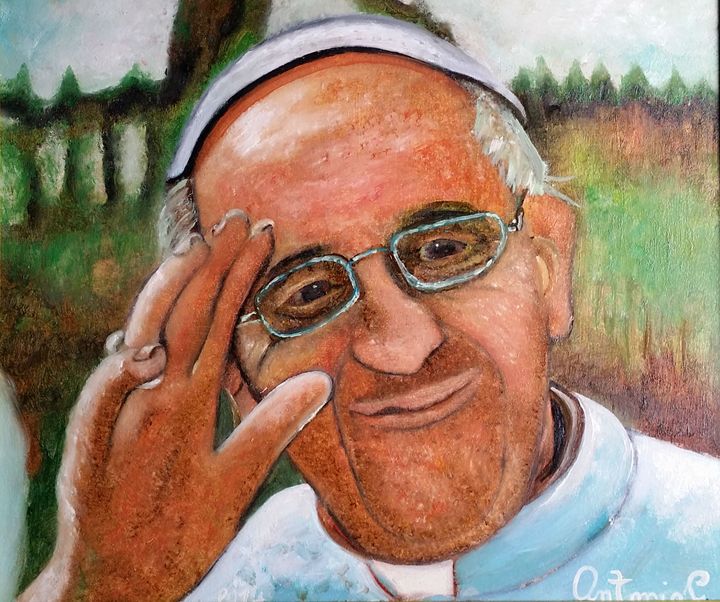 Pope greets francis - art of web - Paintings & Prints, Religion ...