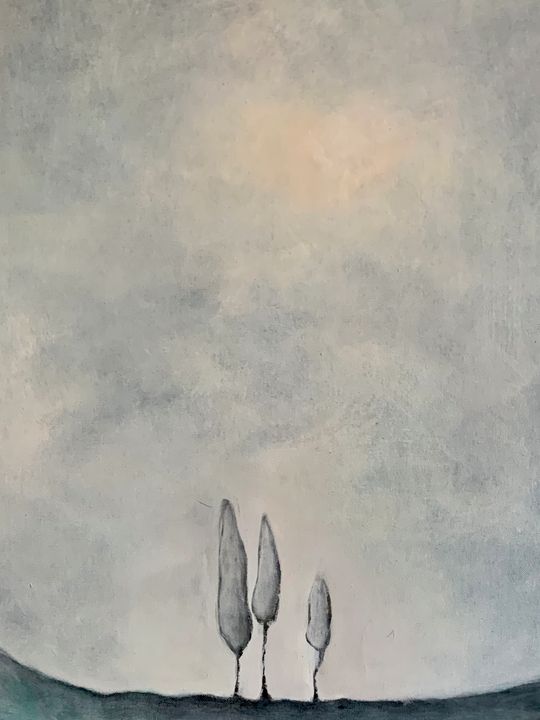 Tree Triptych III - Marta Sporek - Paintings & Prints, Abstract ...
