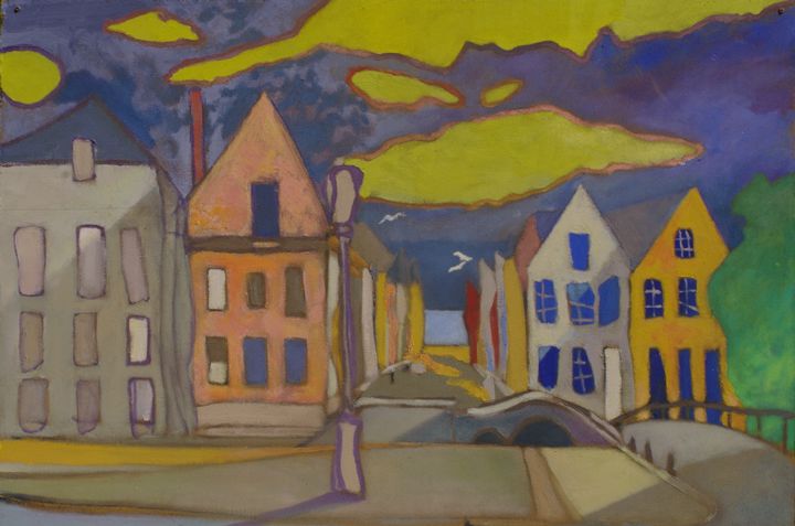 houses in flanders - jose perlado-watercolors - Paintings & Prints ...