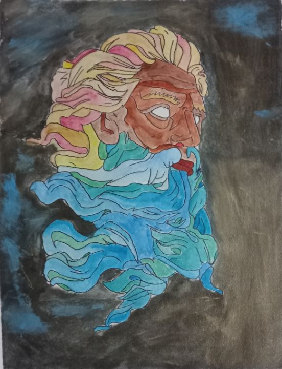 The face of Zeus - PedroArtPT - Paintings & Prints, Fantasy & Mythology ...