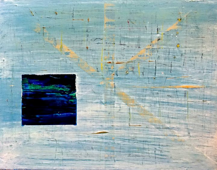 Blue Square - Axel Art - Paintings & Prints, Abstract, Other Abstract ...