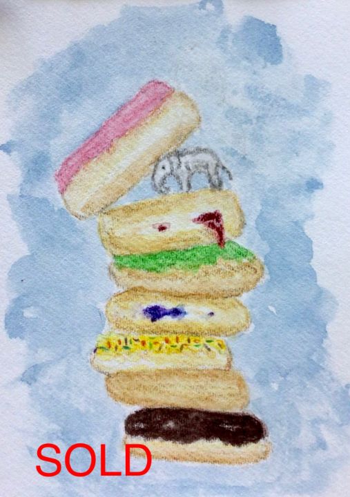 Elephant with Sweet Tooth - Addison - Paintings & Prints, Food ...