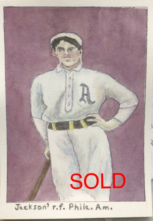 1909-11 Joe Jackson Rookie Card - Addison - Paintings & Prints, Sports ...