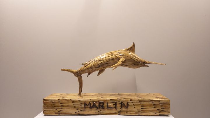 Matchstick blue marlin - pontes matchstick art - Sculptures & Carvings ...