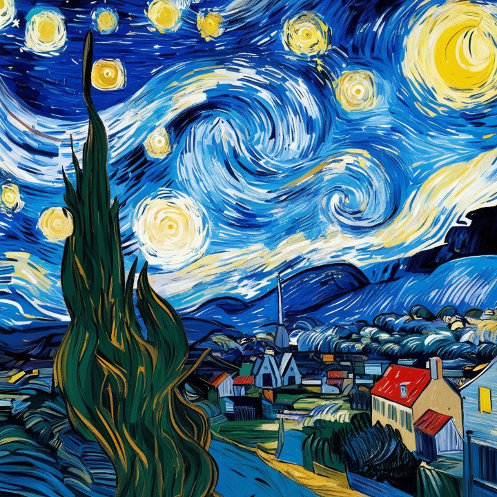 ''Starry Night Reverie'' - Artistry Haven - Digital Art & AI, Still ...