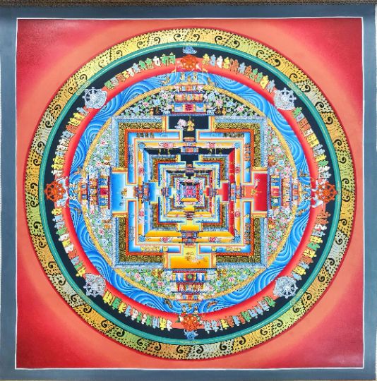 Kalachakra Mandala hand painted - The Tibet House - Paintings & Prints ...