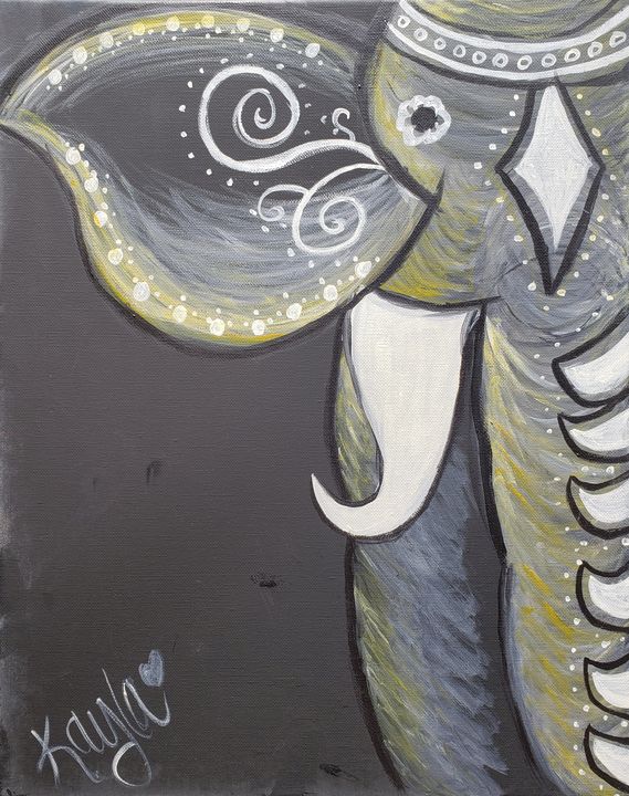 Kayla's Elephant Painting - The Massaro Experience - Paintings & Prints ...