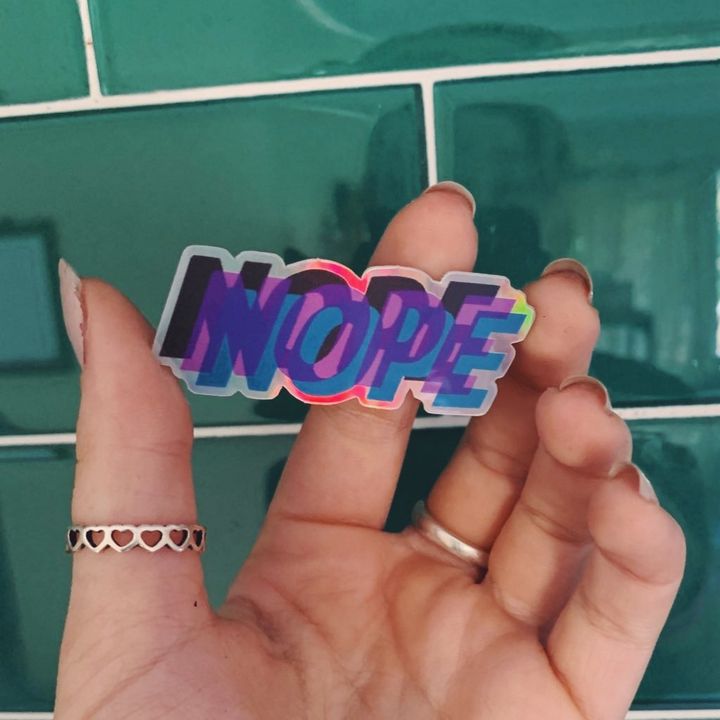 Nope Sticker - Haylie Thomson - Digital Art & AI, Abstract, Text - ArtPal