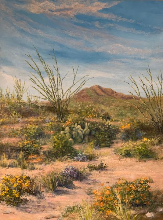 SUMMER DESERT - SHEVONNE CRUMP OILS - Paintings & Prints, Landscapes ...