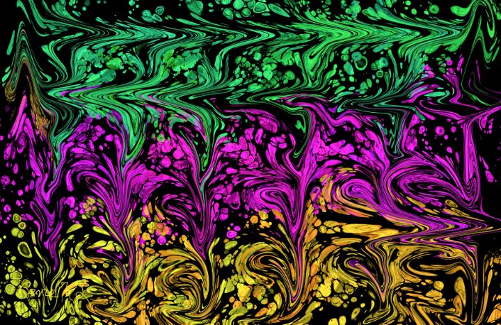 Abstract Art 6. - Ferns & Flowers - Rene's Gifts - Paintings & Prints ...