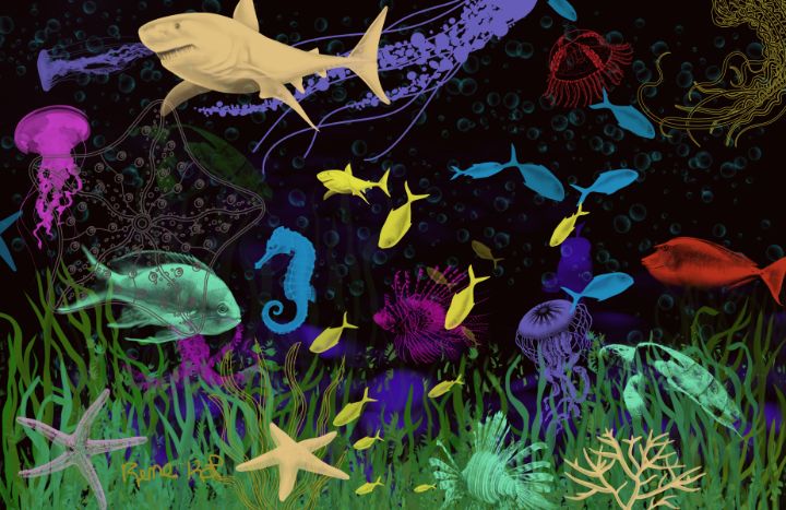 Sea Belles - Rene's Gifts - Digital Art & AI, Animals, Birds, & Fish ...