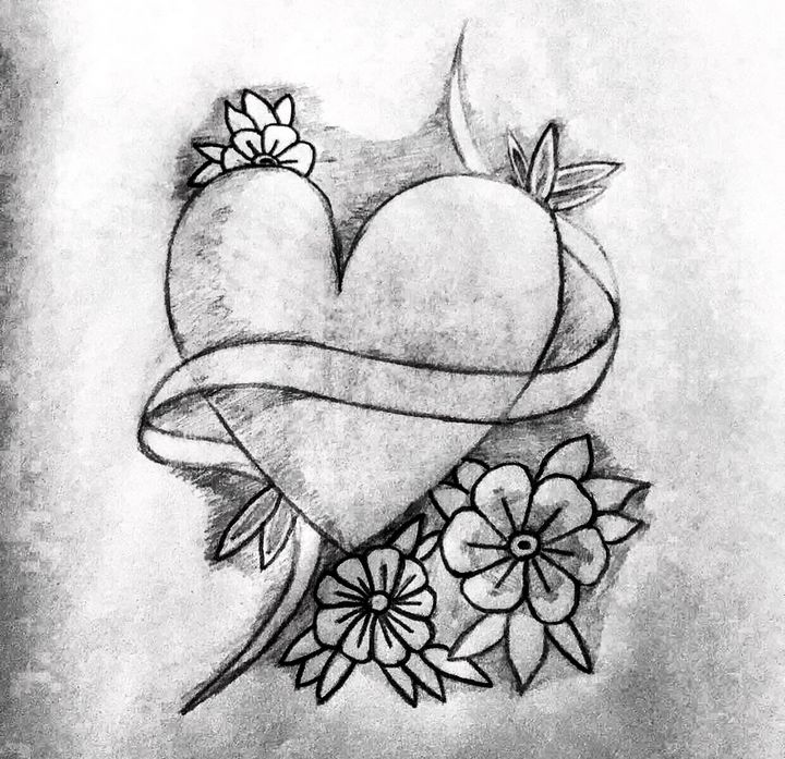 First heart - Pure Art - Drawings & Illustration, Fantasy & Mythology ...