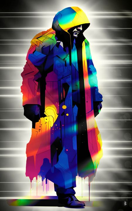 Technicolour Veteran - Designs By Nimros - Digital Art & AI, People ...